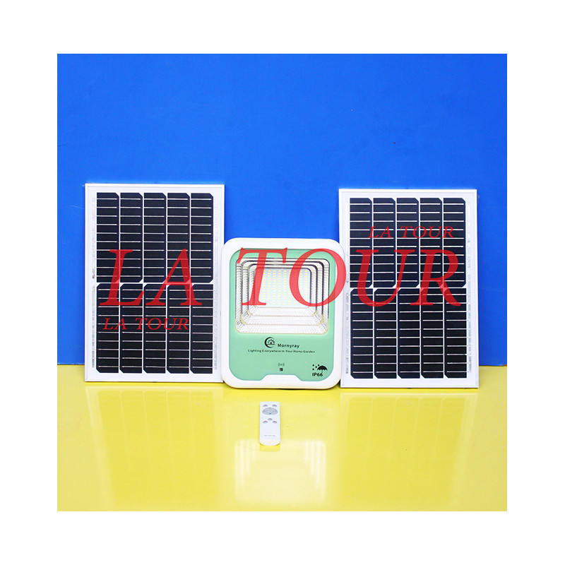 LAMPADAIRE SOLAIRE A 2 PANNEAU+TELECOM MORNY RAY VERT GRIS