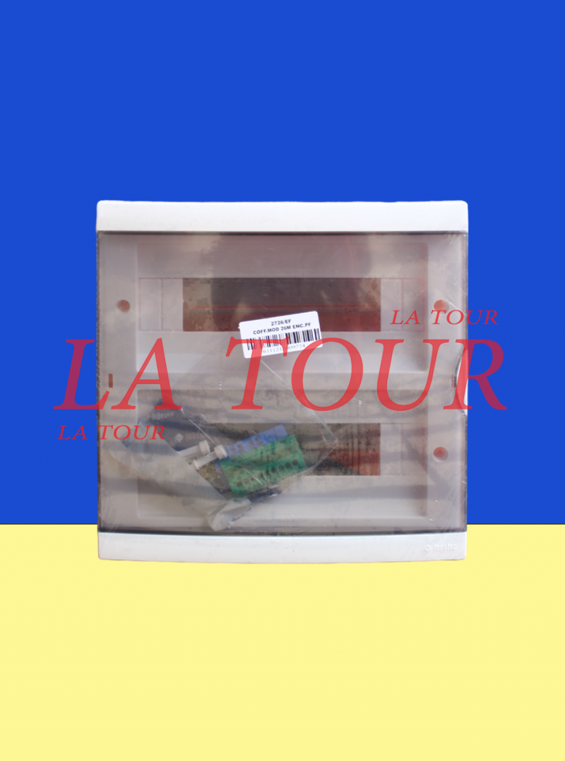 COFFRET ELECTRIQUE ENCASTRE 24 MODULE 2726/EF INGELEC PORTE FUME ORA